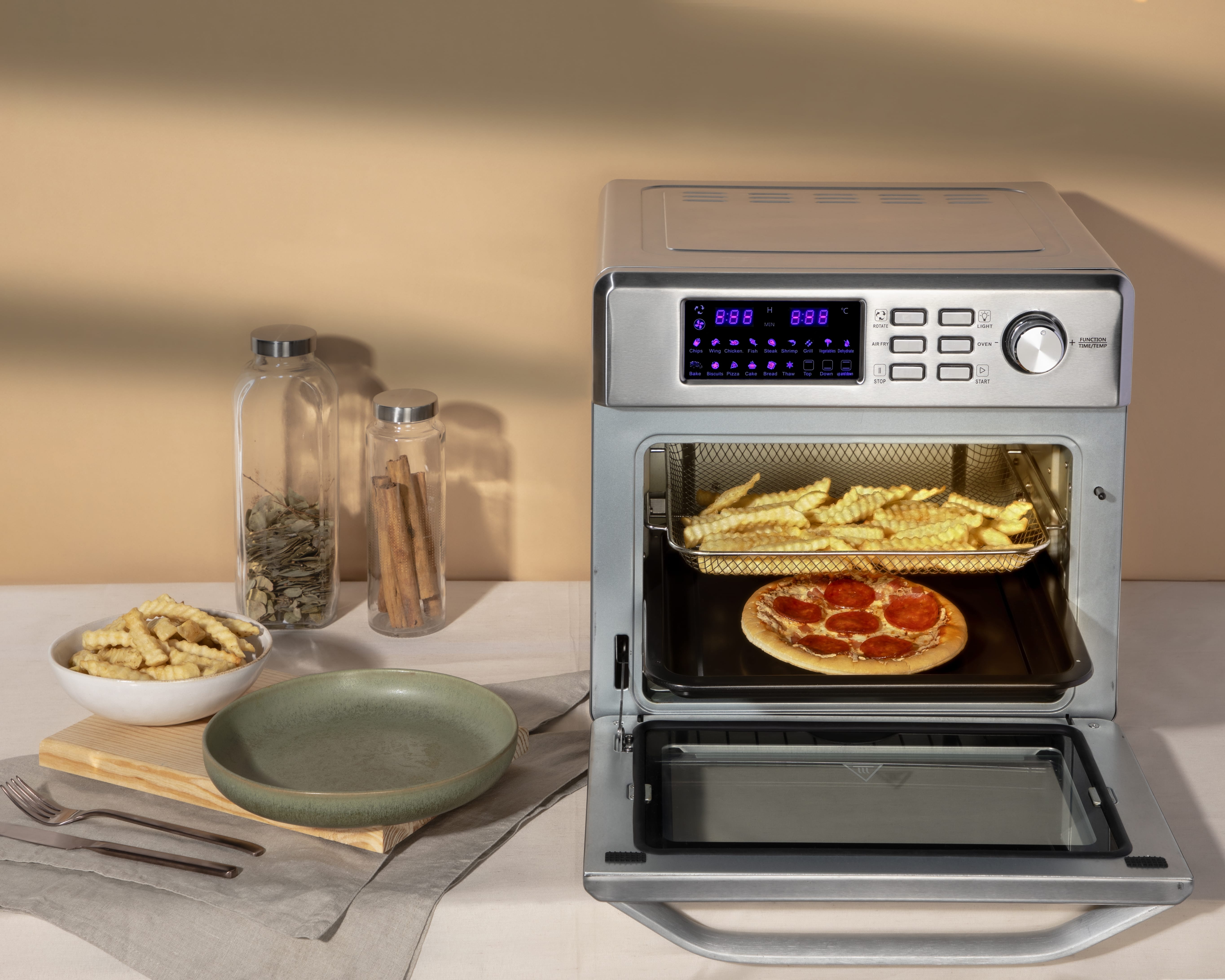 Horno eléctrico y freidora de aire 25L 127V Melix – OdIPO